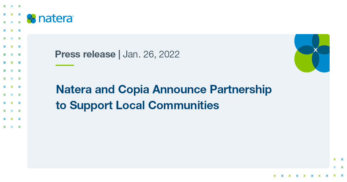 Natera and Copia Announce Partnership to Support Local Communities | Natera