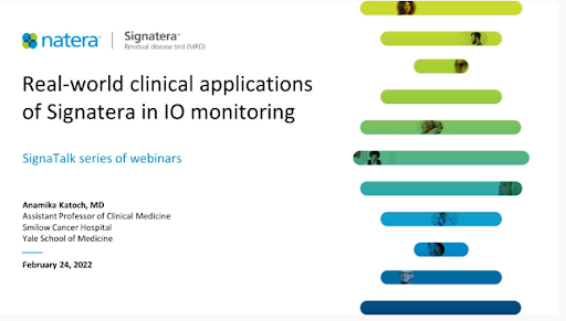 Real-world clinical applications of Signatera in IO monitoring