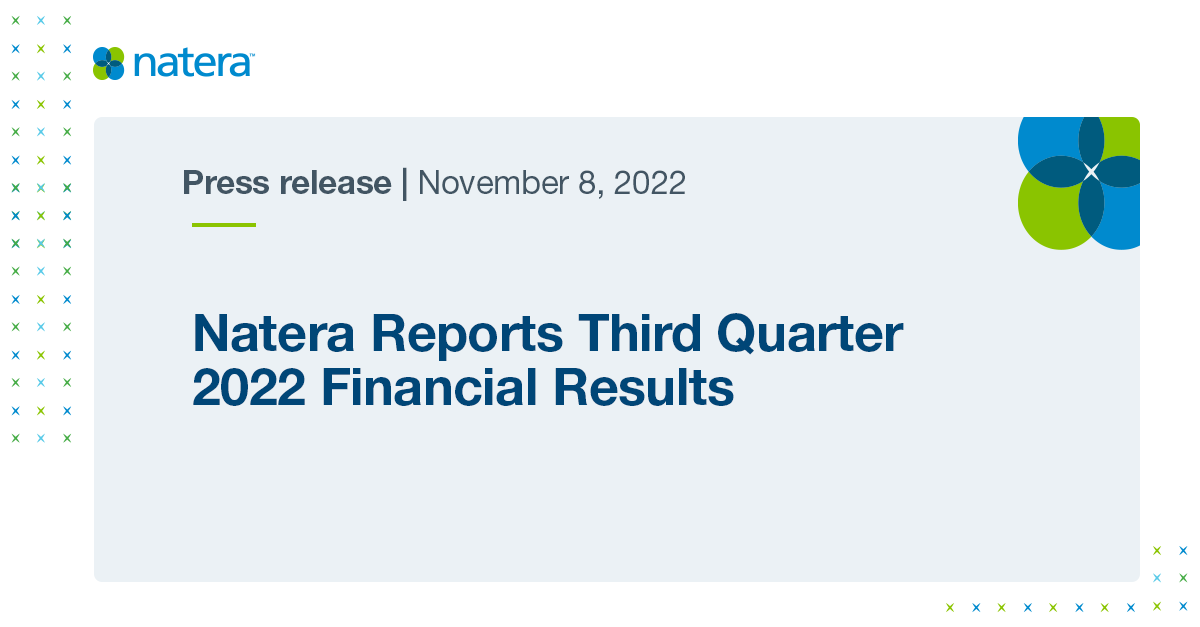 Natera Reports Third Quarter 2022 Financial Results | Natera