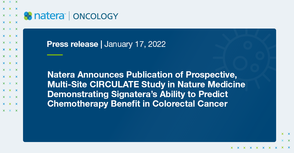 Natera Announces Publication of Prospective, Multi-Site CIRCULATE Study ...