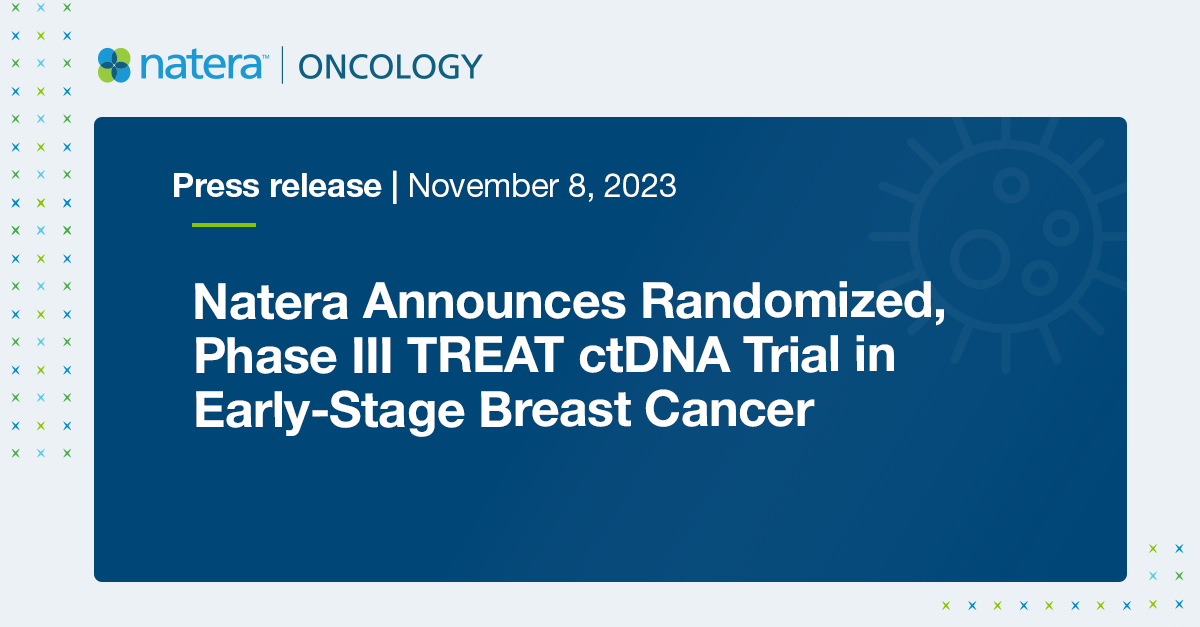 Natera Announces Randomized, Phase III TREAT ctDNA Trial in Early-Stage Breast Cancer | Natera