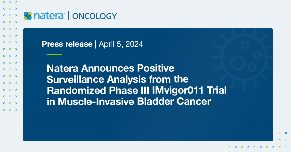 Natera Announces Positive Surveillance Analysis from the Randomized ...